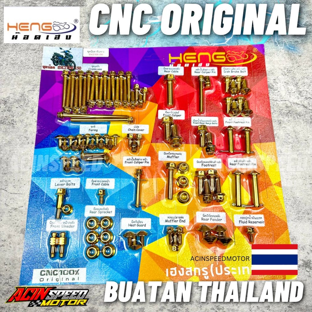 ORIGINAL HENG SCREW THAILAND FULL SCREW SET/ CNC Y15ZR Y16 NVX155 V1 V2 ...