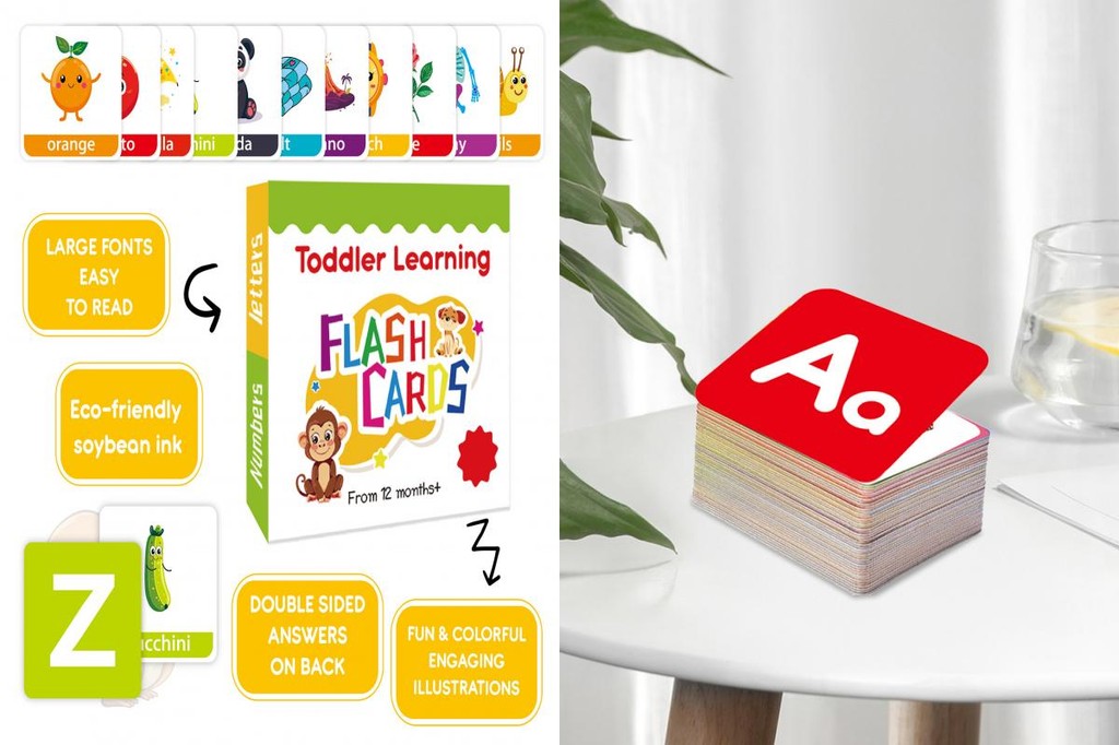 [EY] Educational Cards Flashcards Set 60pcs Kids Flash Cards Set for ...
