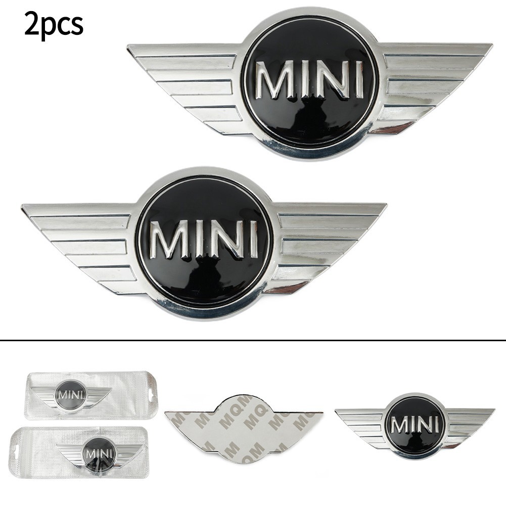 {SUFA} 2PCS Badge Logo Front Bonnet Rear Boot Chrome Metal Emblem For ...