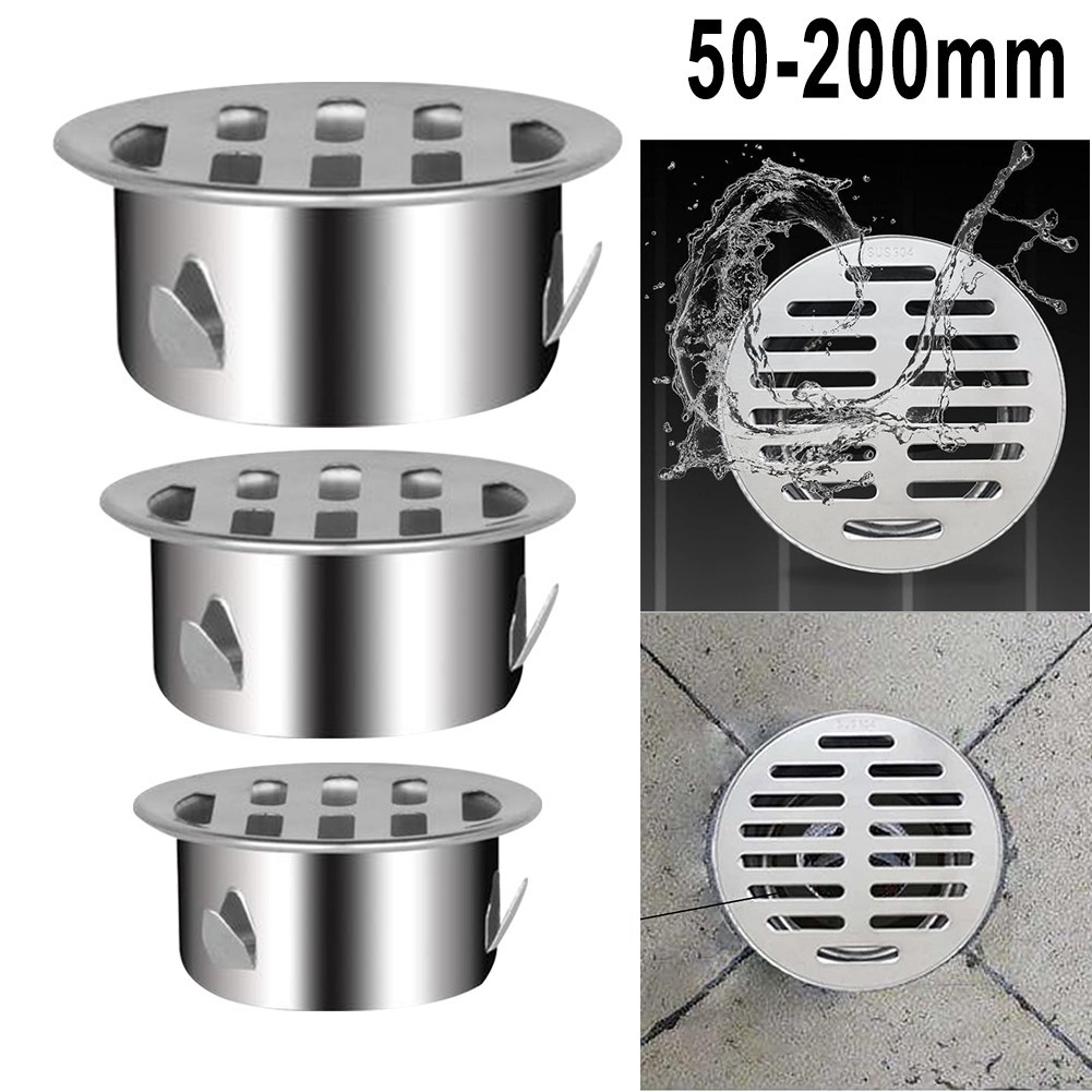 [HEST] 304 Stainless Steel thicken Drainage Roof Patio Round Flat Floor ...