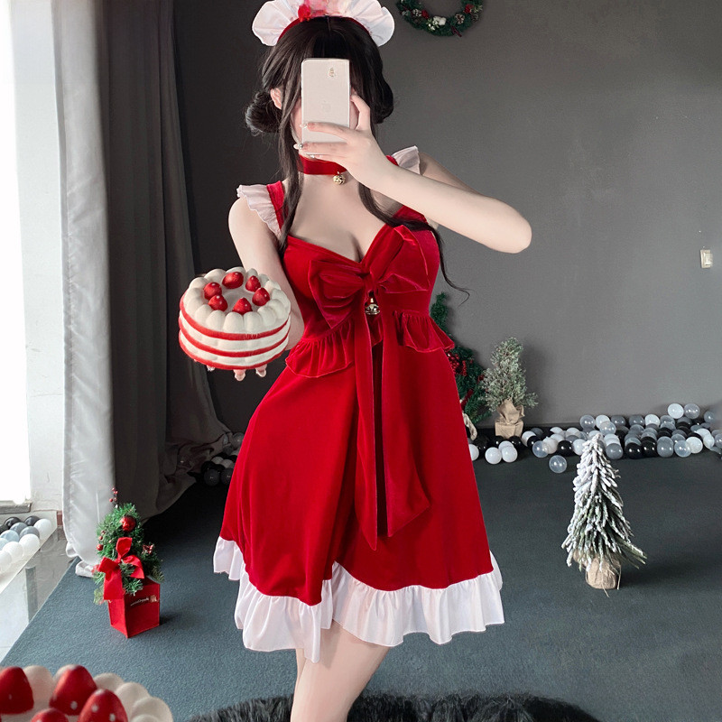 New Christmas Cosplay Xianyi New Year Gown Cute Princess Dress Anchor Pure Desire Party Uniform ...