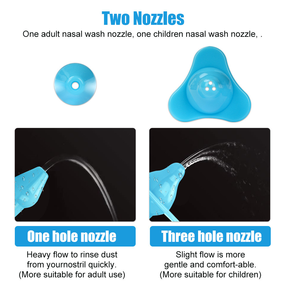 Suolaer 300/500ML Nose Wash Cleaner Nasal Irrigator Rinse Bottle For ...