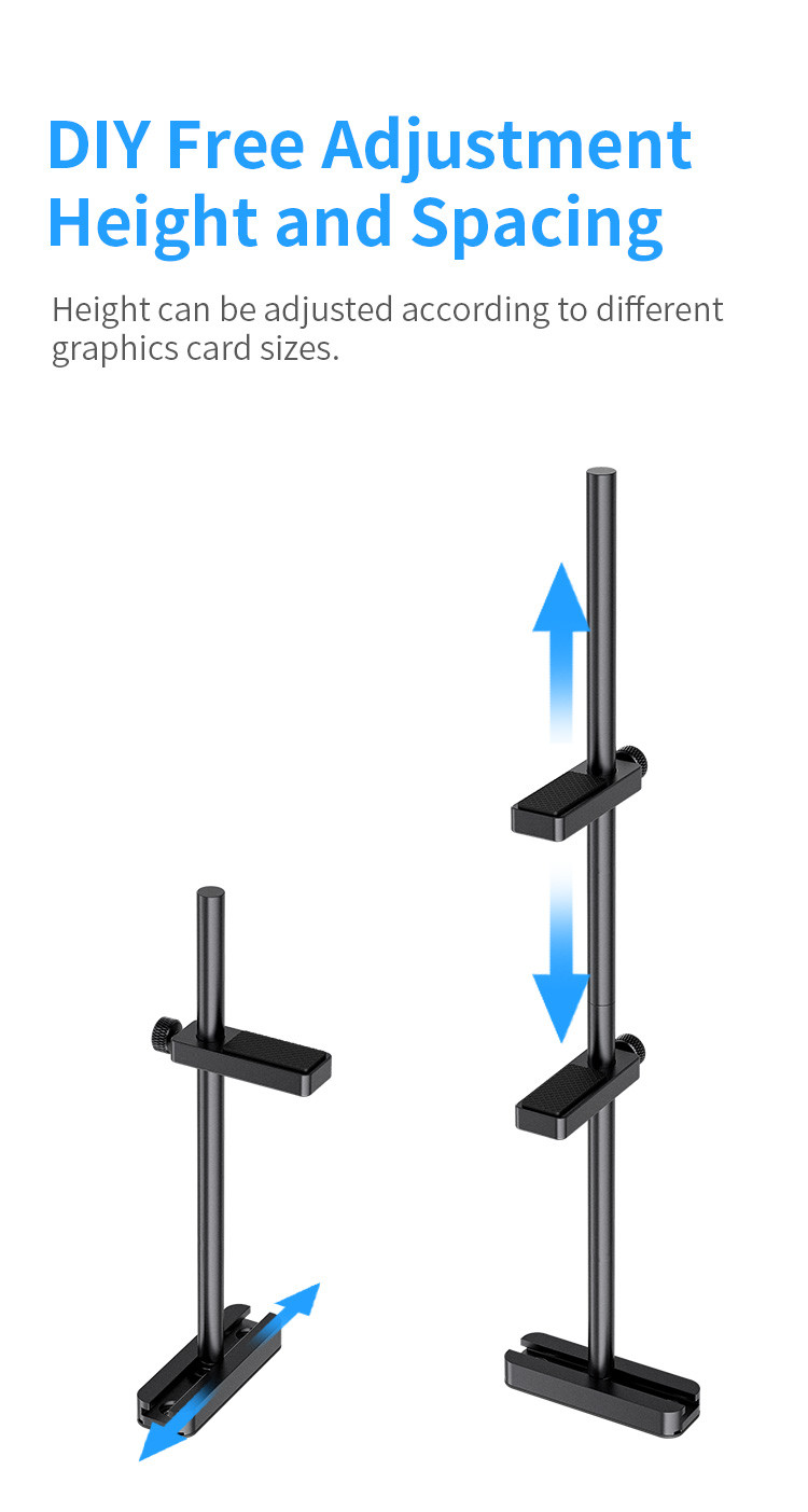 TEUCER VC-4 Graphics Card GPU Holder Aluminum Alloy Adjustable Video ...
