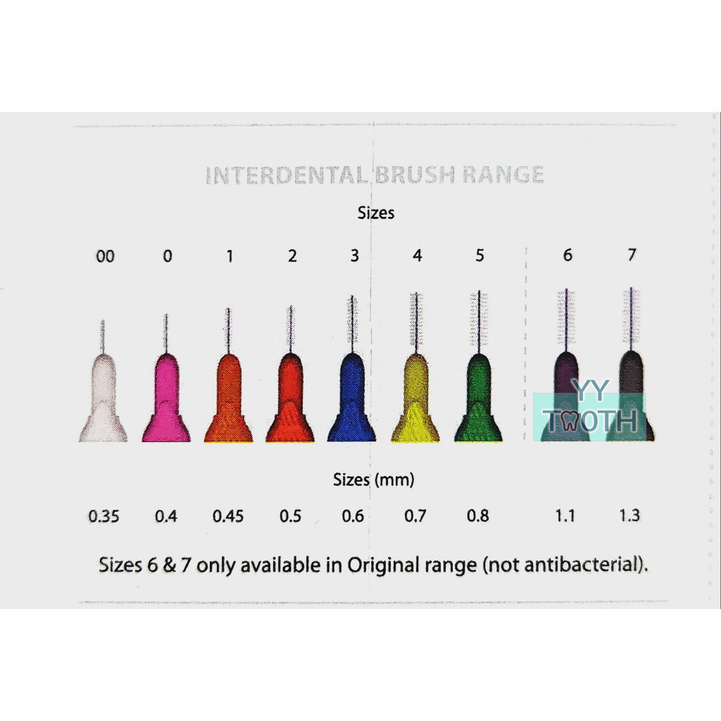 D9Z Stoddard Interdental Brush (8 pieces per pack) berus gigi celah ...