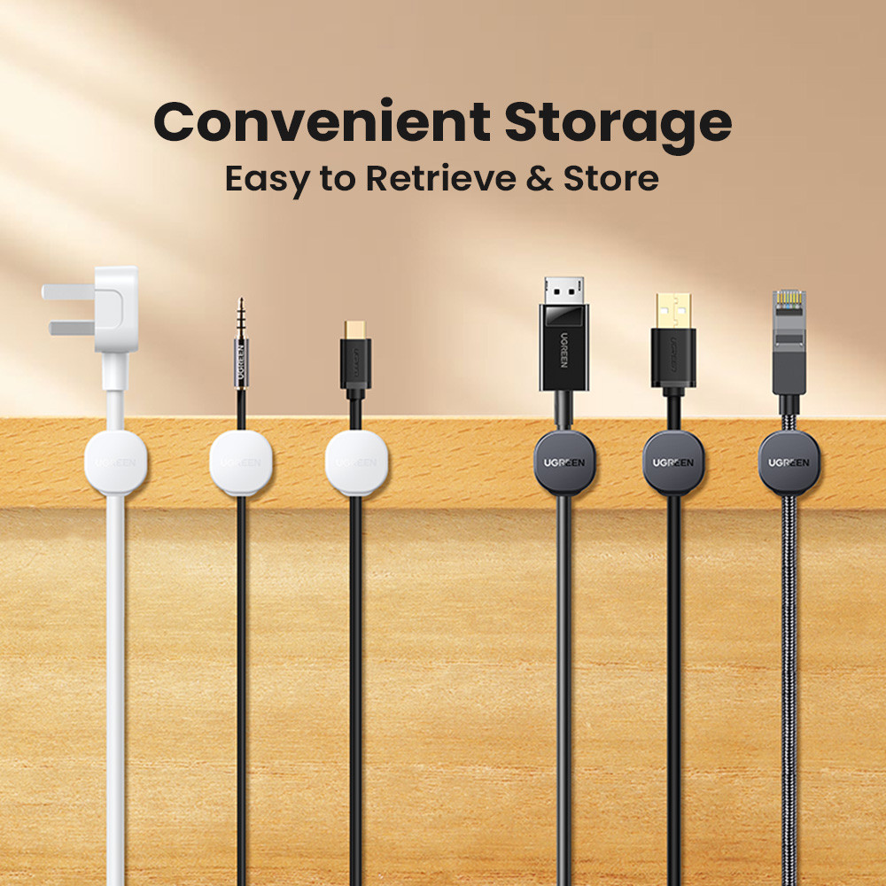 UGREEN Magnetic Cable Organizer Mini Cable Management Winder with ...