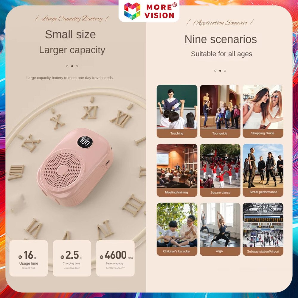 S20 Teacher Megaphone with Mic Portable Bluetooth Speaker Microphone ...