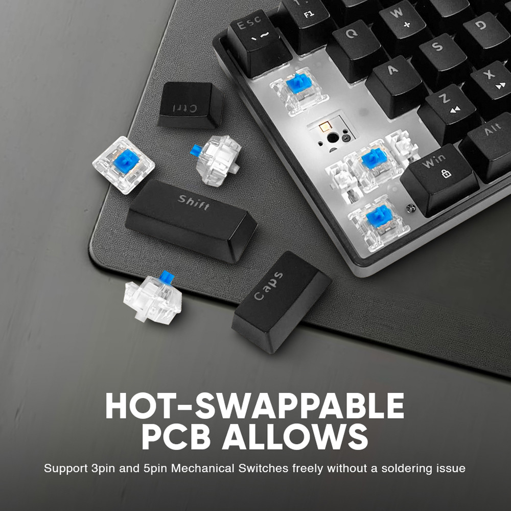 Armaggeddon MKA 1C Nex Hotswappable 61 Keys Wired Mechanical Keyboard ...