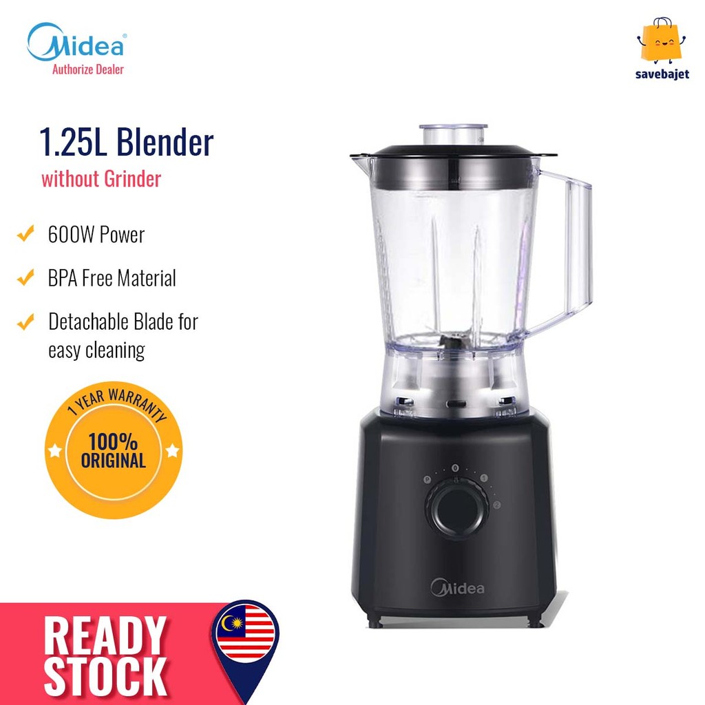 Midea Pengisar Blender - Black (1.25L) MBL-6012K | Shopee Malaysia
