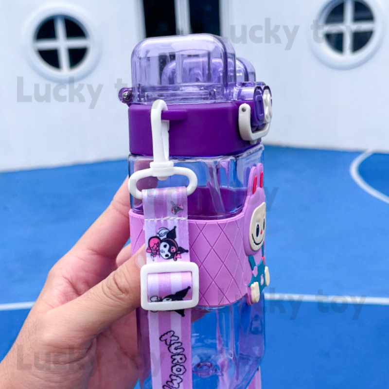 【Ready Stock 🇲🇾】570ML/800ML Botol Air Labubu Water Bottle Kids Straw Bpa Free Botol Transparent ...