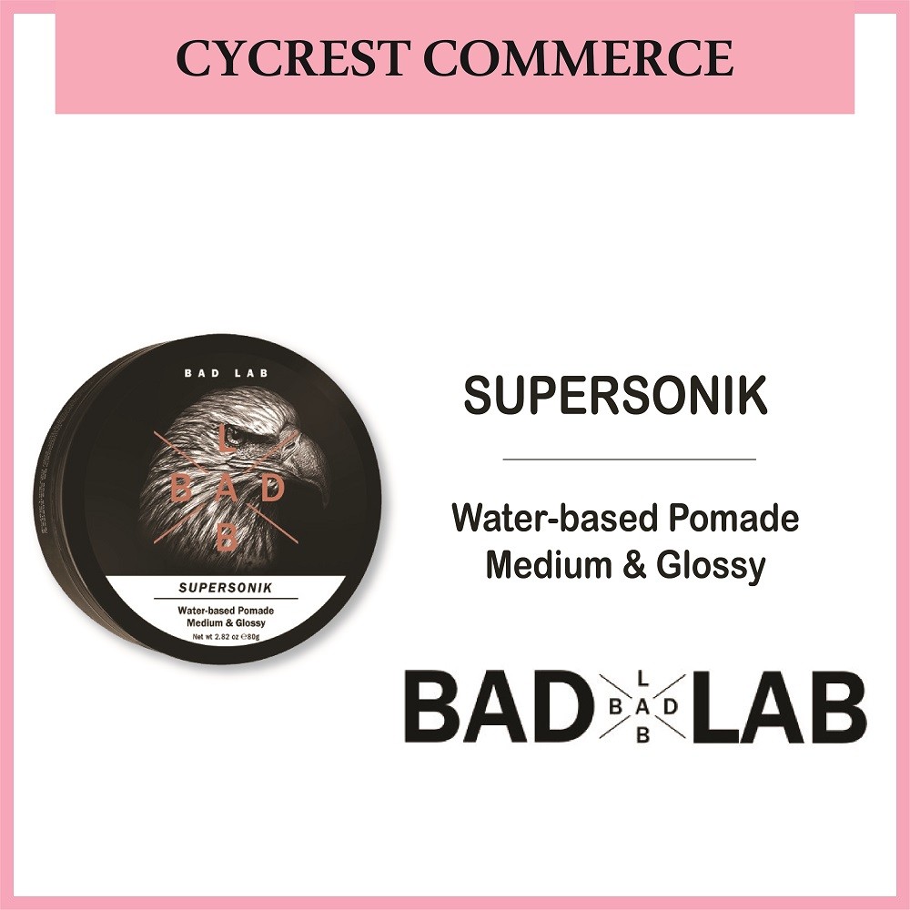 Bad Lab Supersonik Water-based Pomade Medium & Glossy (40g/80g ...