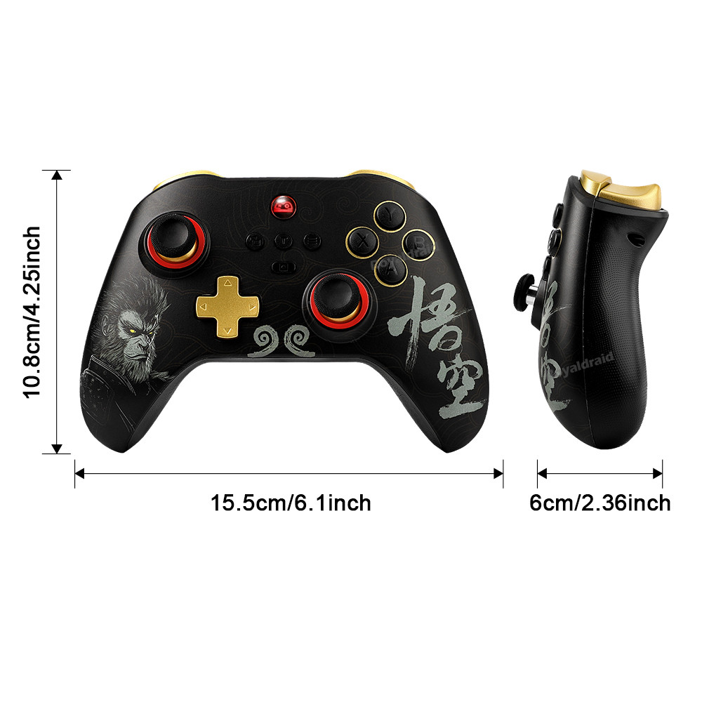 Z03DP Black Myth Wukong Gamepad 800Hz Wireless Dual Vibration Gaming Controller 6-Axis for ...