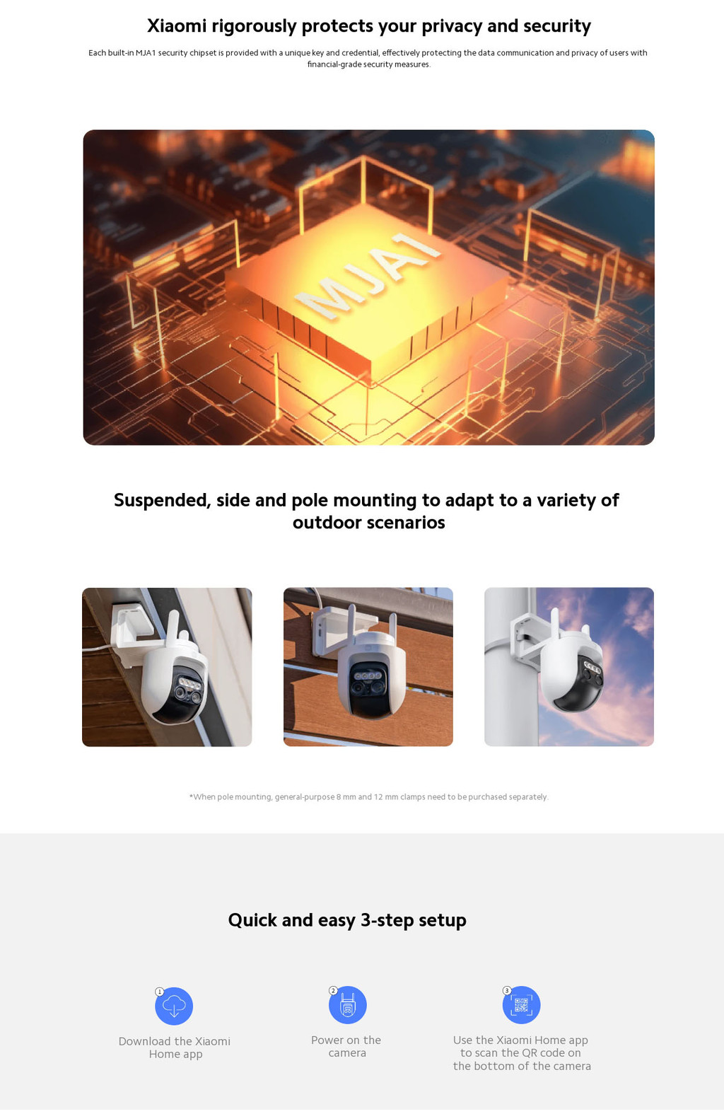 Xiaomi Outdoor Camera CW700S | 9x dual-lens zoom | Human and vehicle detection | Dual 4MP lens ...