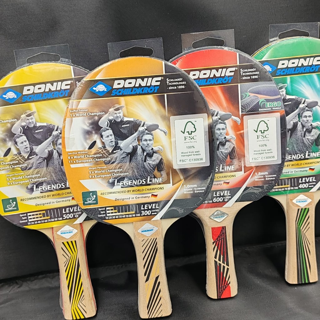 (Original) Donic Schildkrot Table Tennis Bat Legends Line Level 300 400 500 600 Ping Pong Bat ...