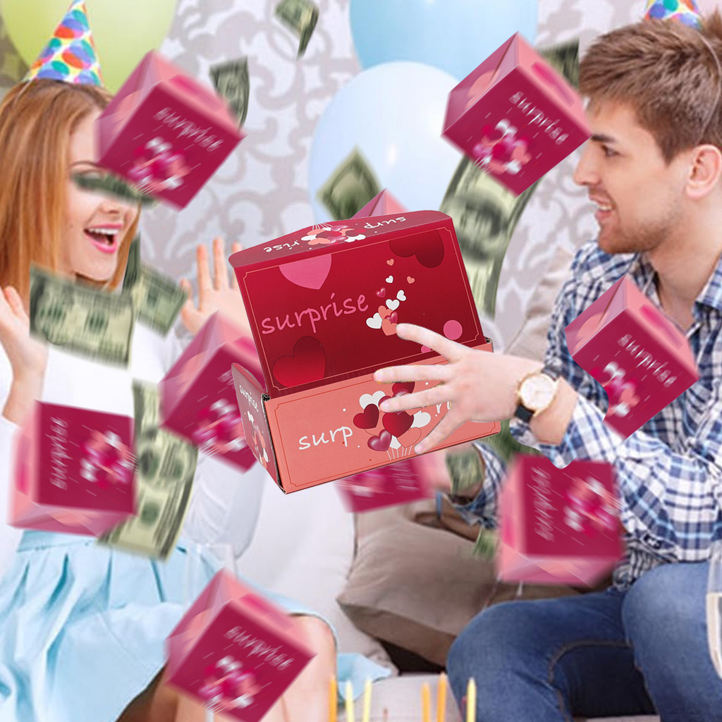 Creative Folding Bounce Surprise Gift Box - DIY Explosions Money Boxes ...
