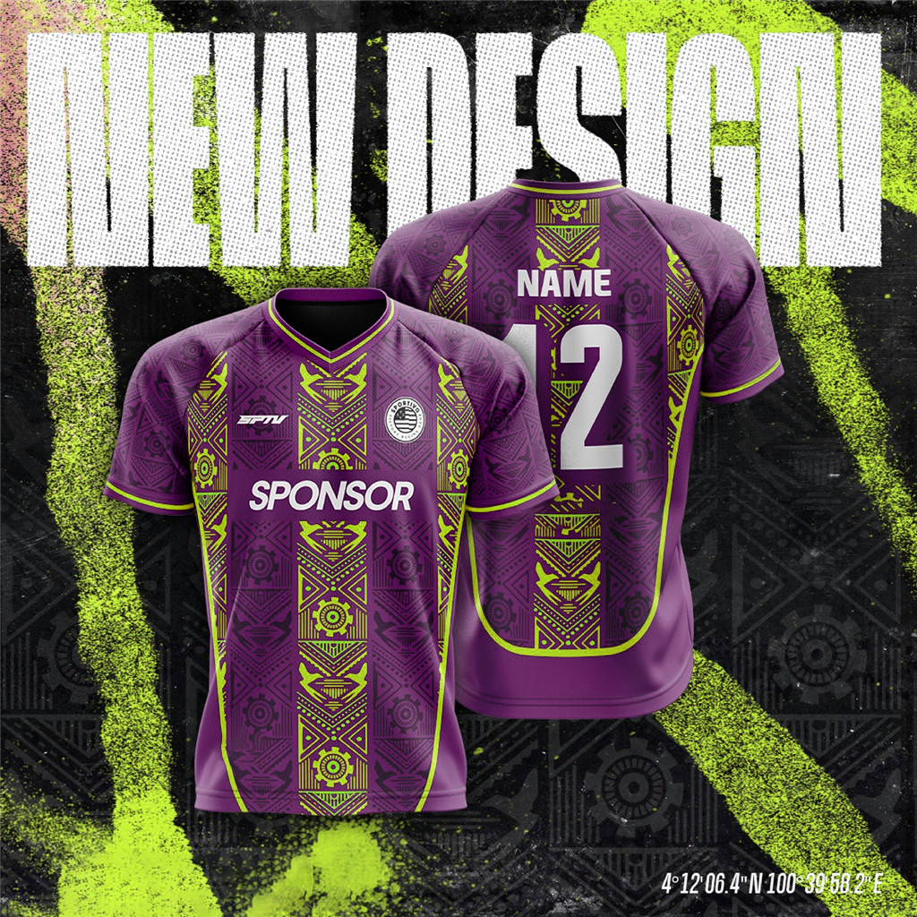 (Free Custom) Football Baju Jersey Custom Name Volta Jersey Large men's ...