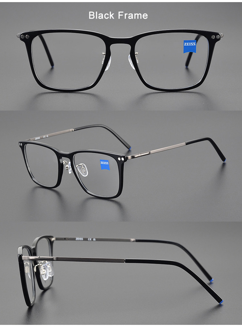 ZEISS ZS22705 Stylish Rectangular Glasses Rivet Decorated Eyeglasses ...