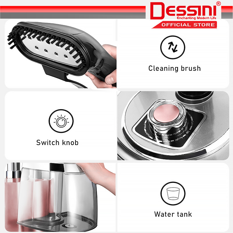DESSINI ITALY 3500W Electric Ceramic Soleplate Garment Steam Iron ...