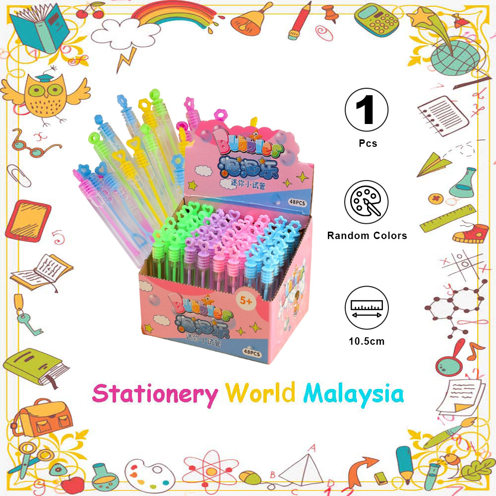 SWM Test Tube Mini Bubble Stick Blow Bubble Water Toy Kids Adult Summer ...