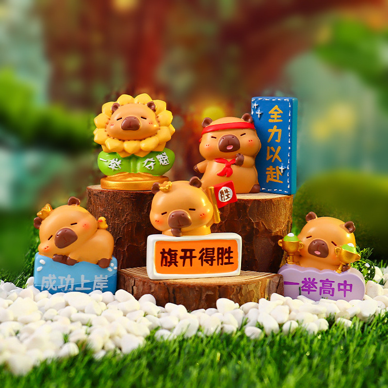 Cute kapibara good luck inspirational blind box figure toy furniture ...