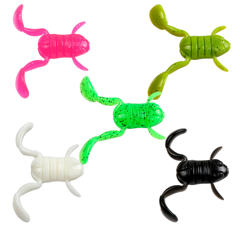 5pcs Set 5g/10g Fishing Soft Frog Lure with Crank Hook Topwater ...