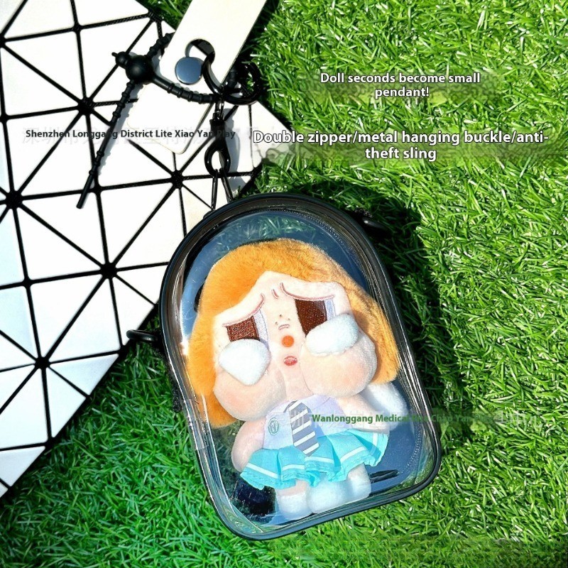 Cartoon Labubu Bag Labubu V2 Sitting Series Doll Bag PVC Thickening ...