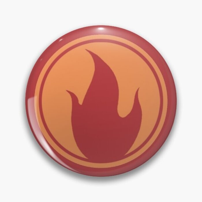 Team Fortress 2 Pyro-Pin Soft button, red symbol, flap pin, gift, cute ...