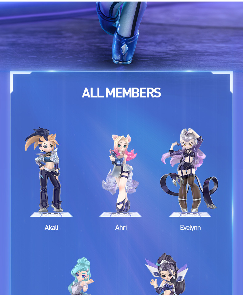 POP MART League of Legends K/DA ALL OUT Series Figures Blind Box Toy ...