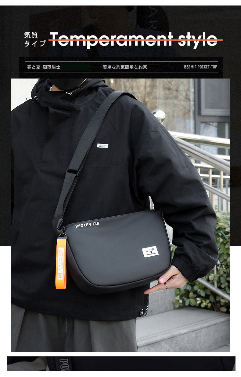 Beg lelaki fesyen baru, beg bahu, beg messenger lapang, kapasiti besar ...