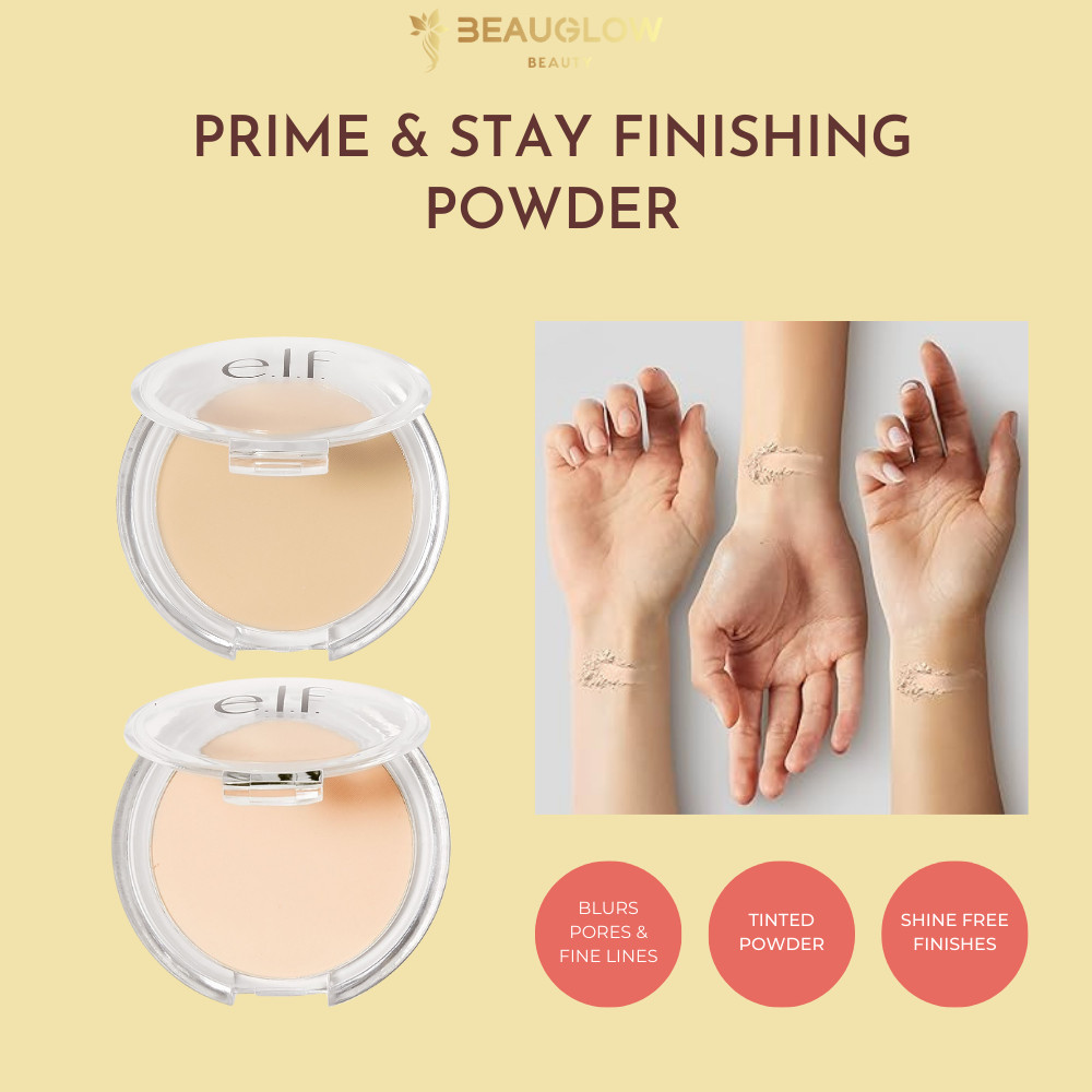 ELF Prime & Stay Finishing Powder, Smooth, Lightweight, Set Makeup ...