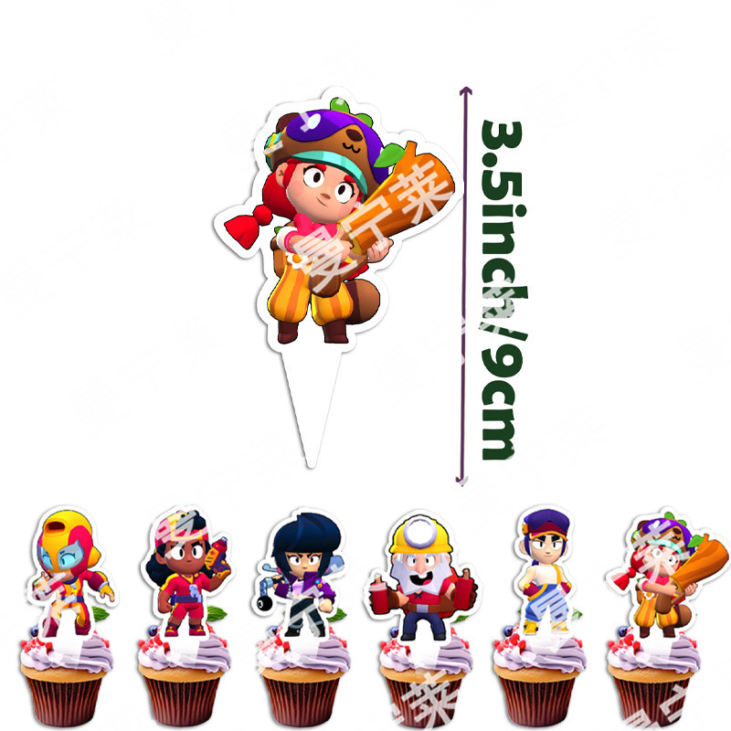 Brawl Stars Themed Decoration Birthday Party Banner Balloon Caketopper ...