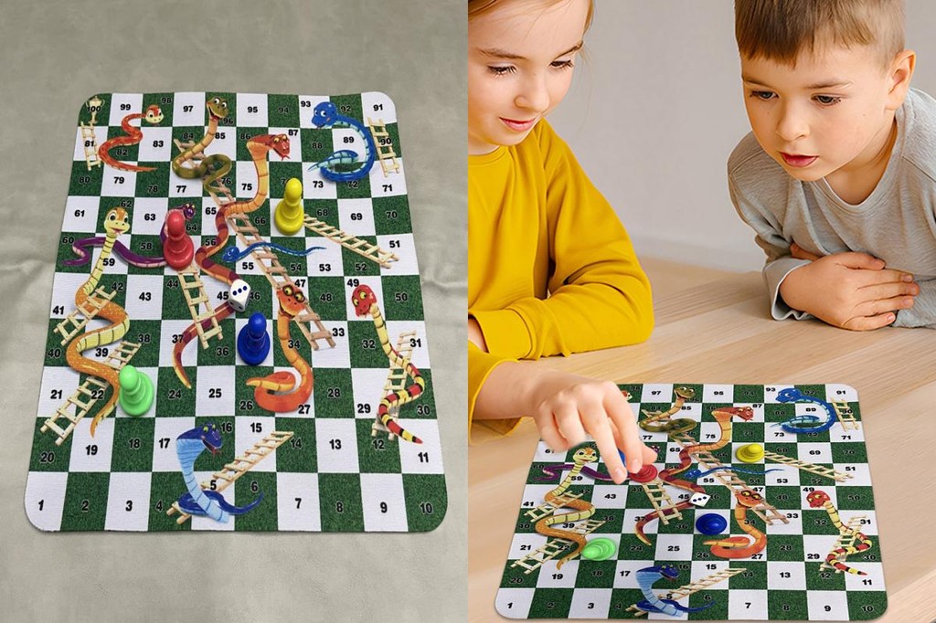 Educational Chess Board Games Snake Ladder Chess Game Snake and Ladder ...