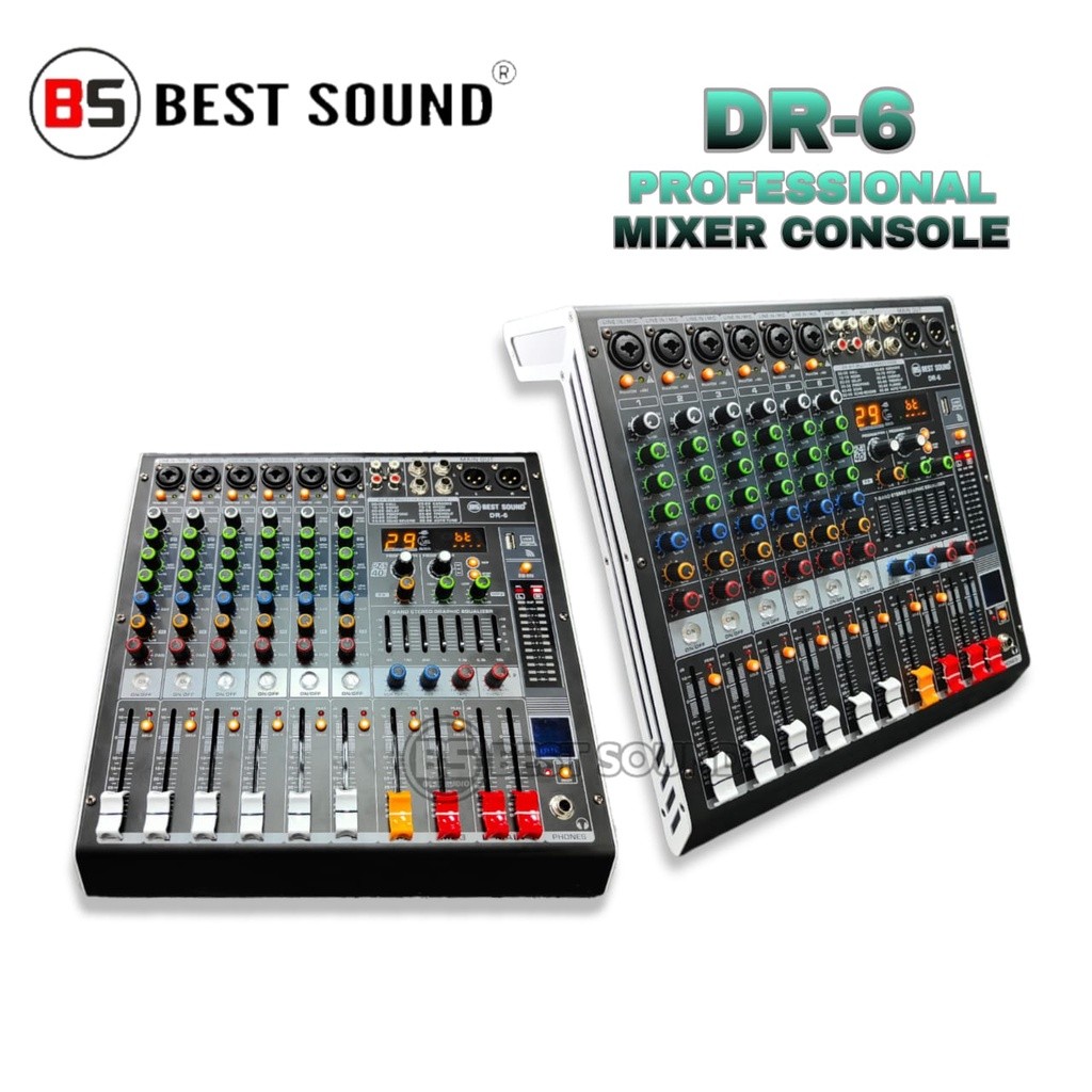 in stock BS BEST SOUND DR-6 Mixer Console ( 6 Channel Mixing Console ) | Shopee Malaysia
