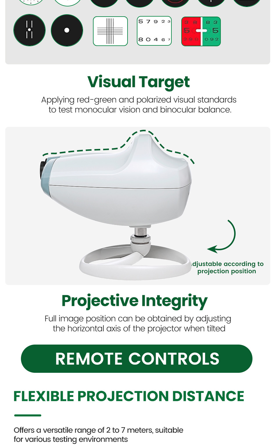 Ophthalmic Optometry Equipment Eye Examination Auto Vision Chart ...