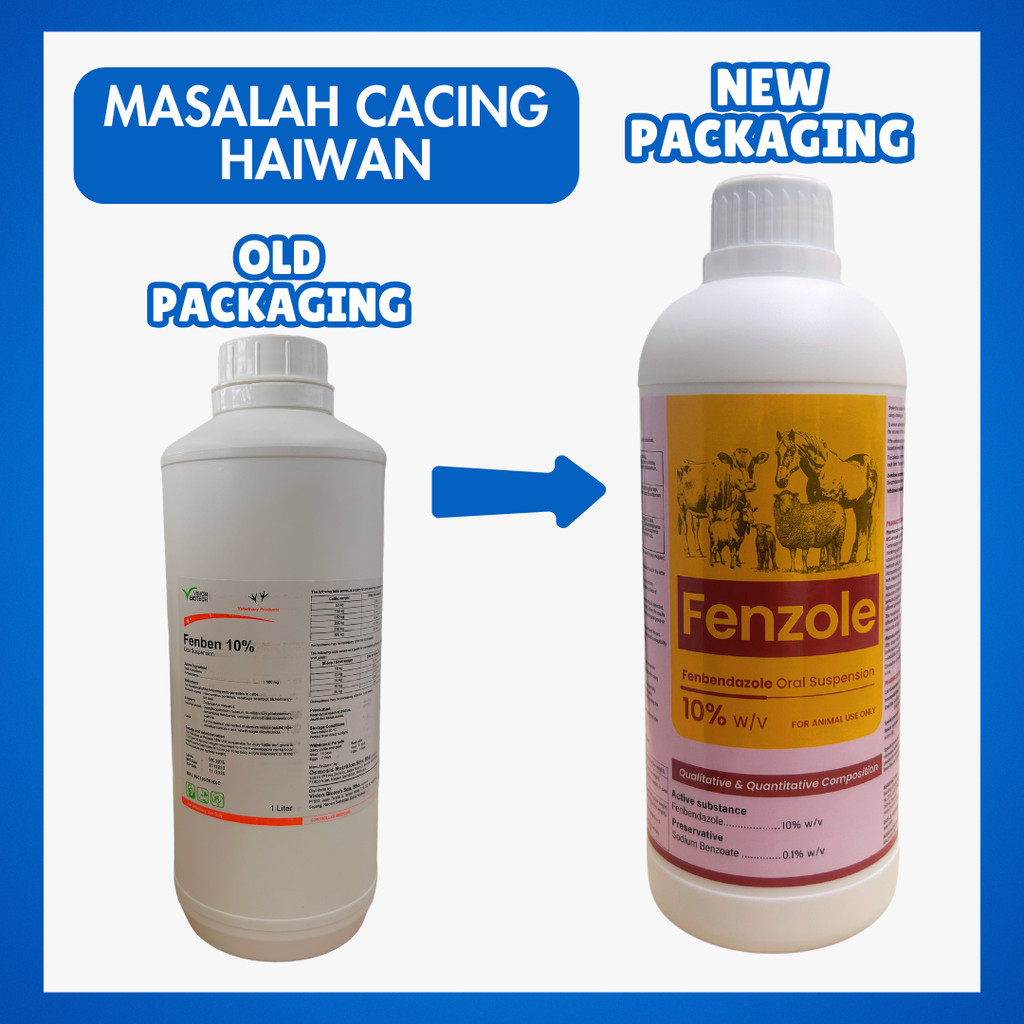 [1 liter] Fenbendazole Cacing Oral | FENZOLE | Shopee Malaysia