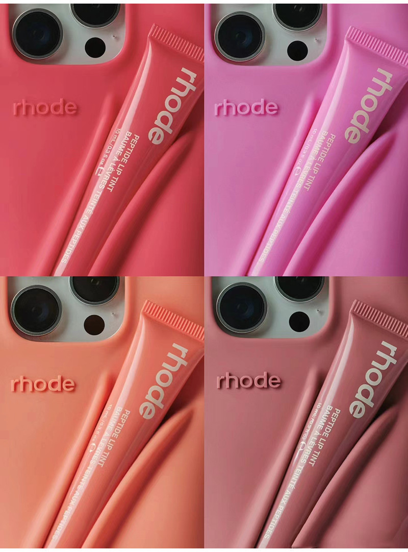 (With Logo) rhode Lipstick Soft Silicone Phone Case For iPhone 13 14 15 ...