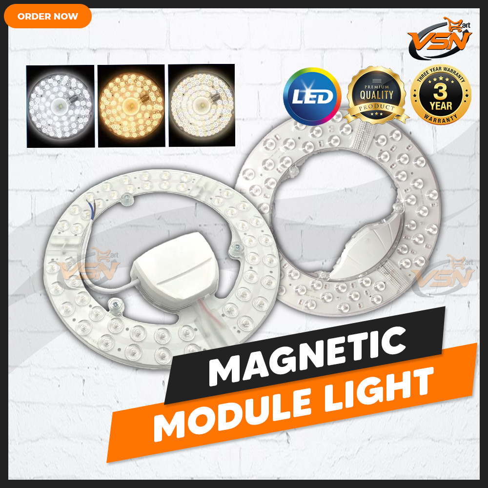 48W ROUND LED MODULE LIGHT CIRCULAR TUBE REPLACEMENT MAGNETIC CEILING ...