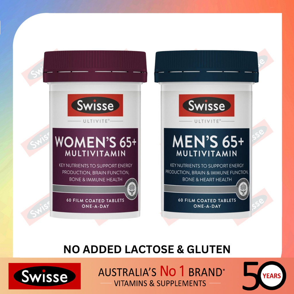 SWISSE Men's & Women's Ultivite 65+ Multivitamin (60 tablets) | Shopee Malaysia