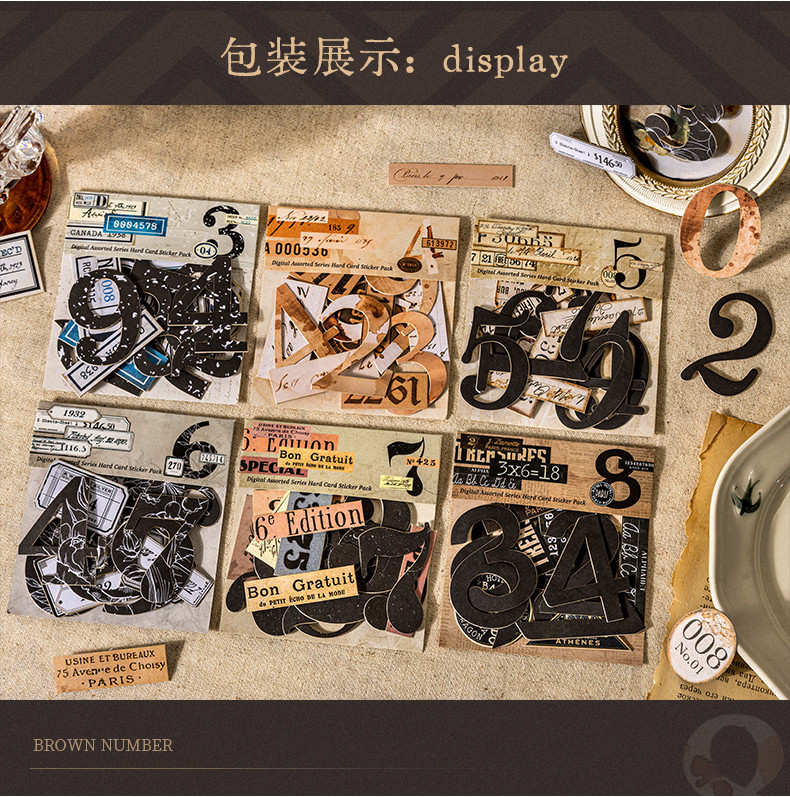 Sai Bata Sticker Pack Number Theme Handbook Decoration Collage Material ...