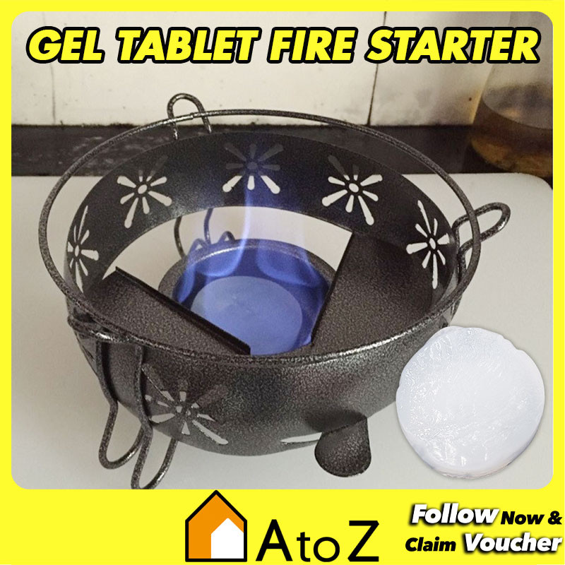 Campfire Fuel Tablet Alcohol-Based Light Weight Charcoal Fire BBQ Gel ...