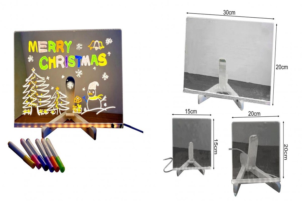BoomBoom Illuminated Message Display Transparent Acrylic Memo Board Led ...