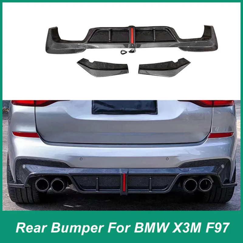 For BMW X3M F97 2022 Rear Bumper Diffuser Wing Splitter Spoiler Iip ...