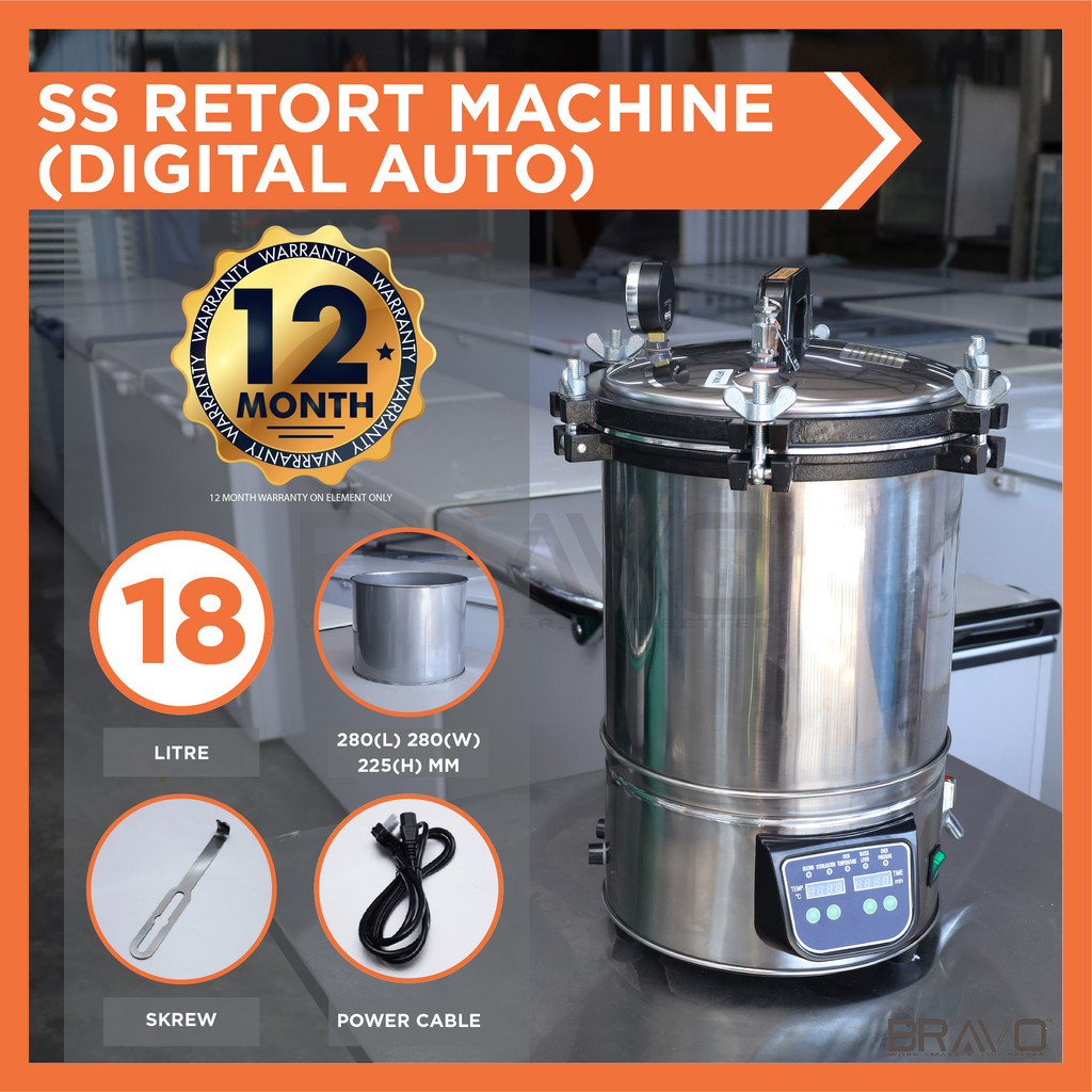 SS Retort Machine Digital Auto/ Manual 18L & 25L [Mesin Retort Makanan ...