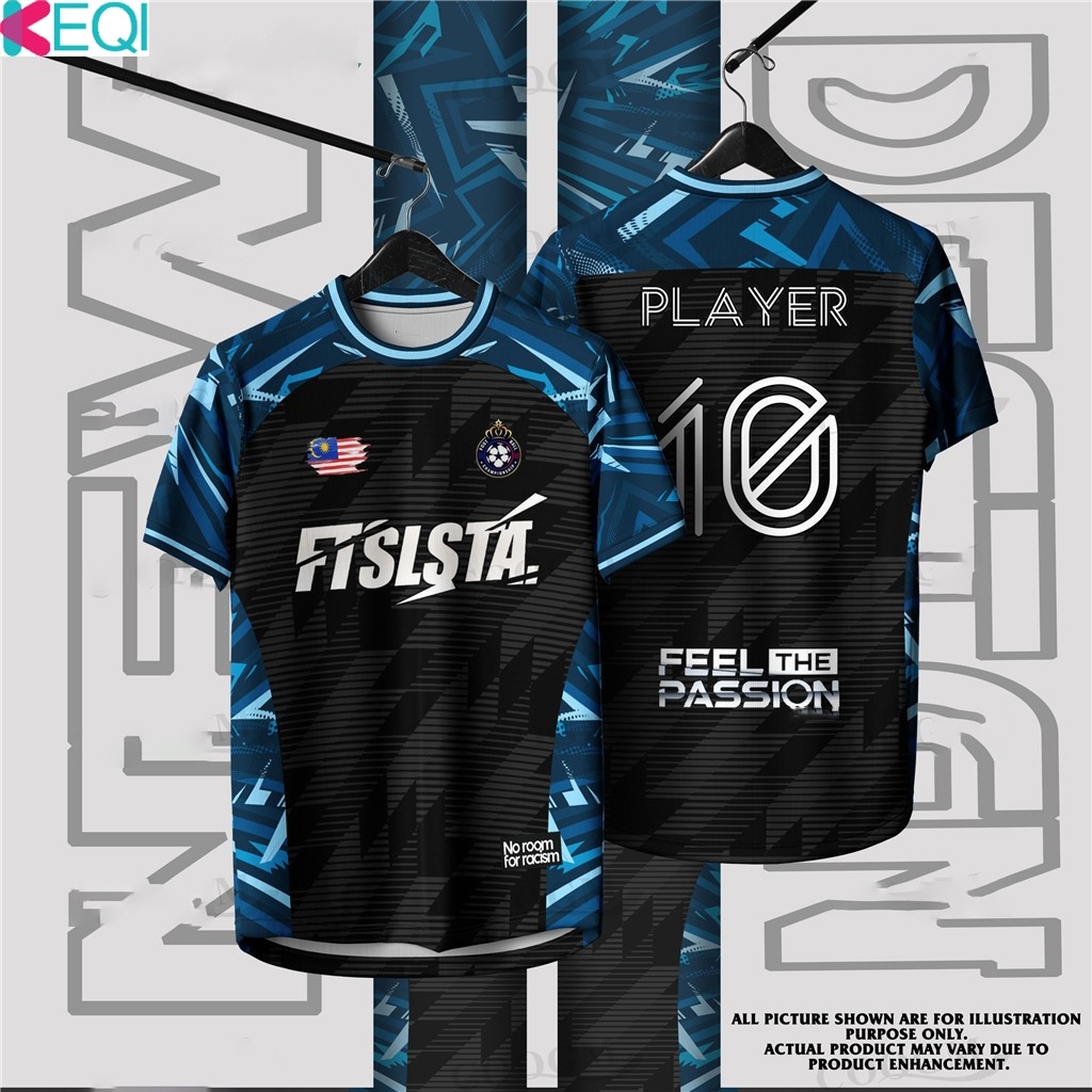 KQ Full sublimation Futsal Football baju jersey custom name baju lelaki ...