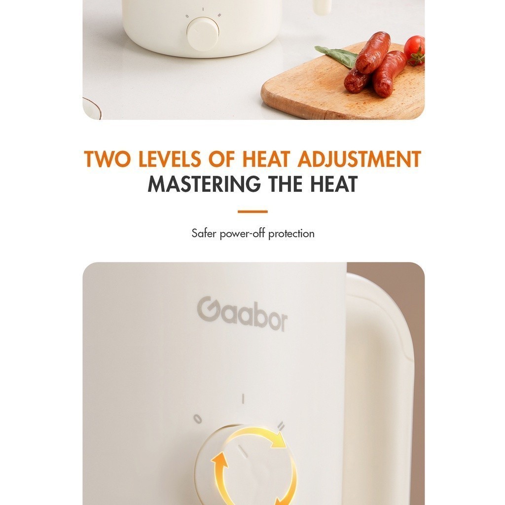 Gaabor 1.5L Electric Cooker | Dual Layer Steam & Boil | Food Grade PP ...