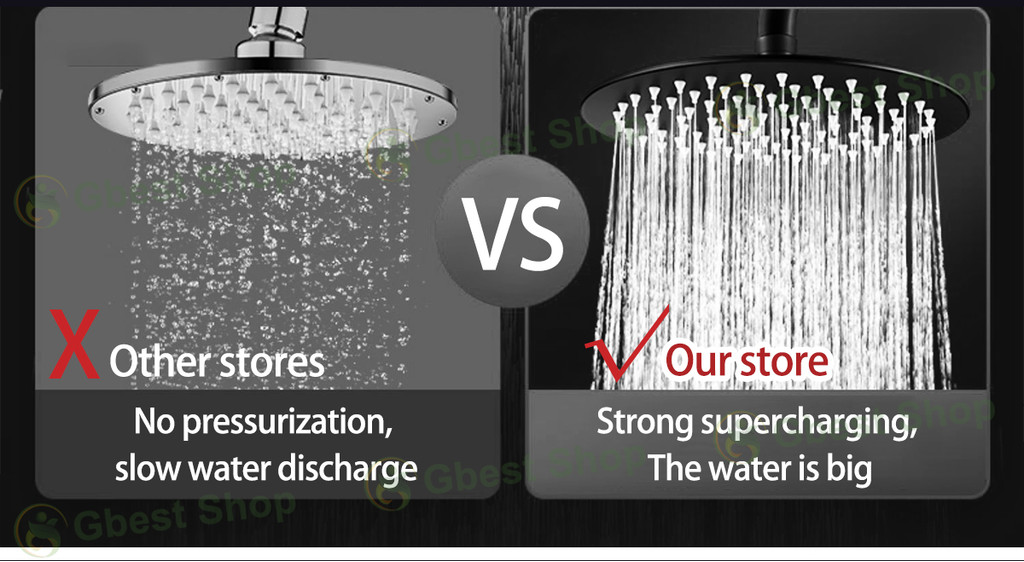 304 Rainfall Shower Head water 360 degree big Rain Shower Set Shower ...