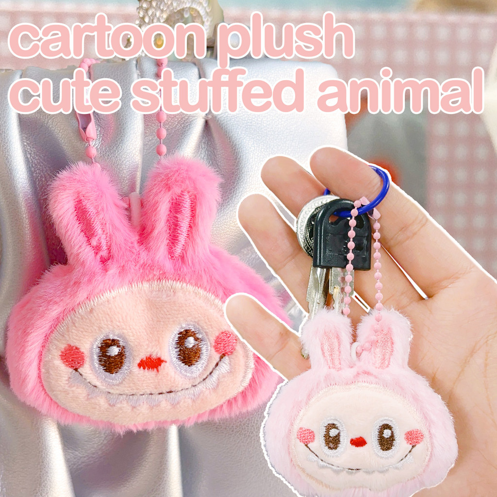 Plush Labubu Keychain Lovely Fashion Accessories - Furry Cartoon Sheep ...