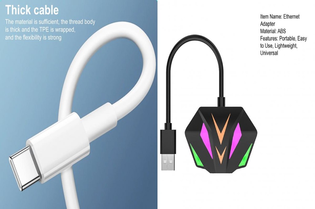 Hub Adapter Wired Ethernet Adapter High-speed Usb Ethernet Adapter with ...