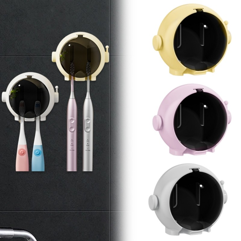 Astronaut Toothbrush Holder - Wall-mounted Toothbrush Organizer Rack ...