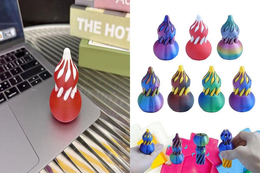 shopeestore| Desktop Gourd Cone Decoration Spiral Gourd Toy Handmade ...