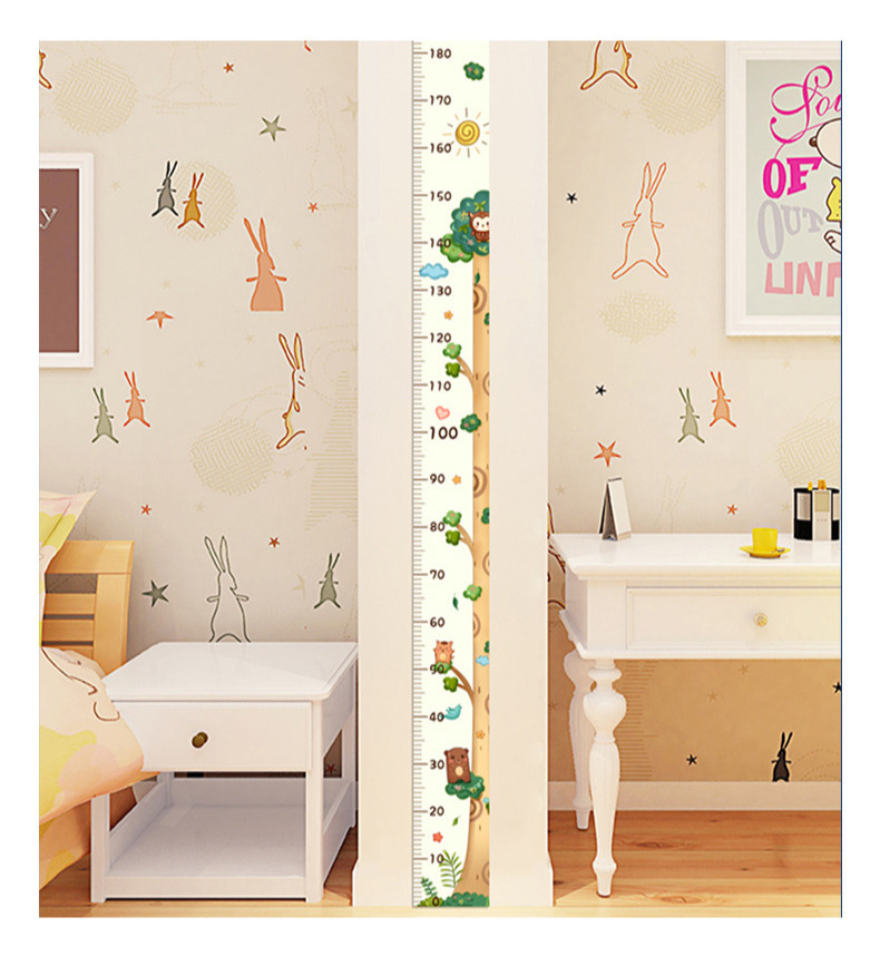 Wall Decorations, Cute Cartoon Height Chart Stickers, Growth Chart for ...